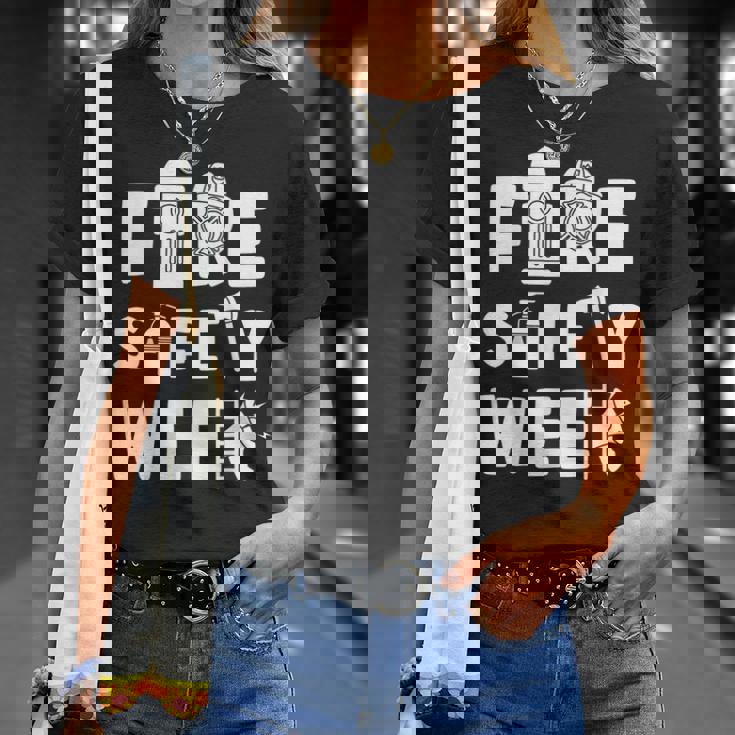 Fire Safety Week Prevention Month Firefighter Stop Drop Roll T-Shirt ...