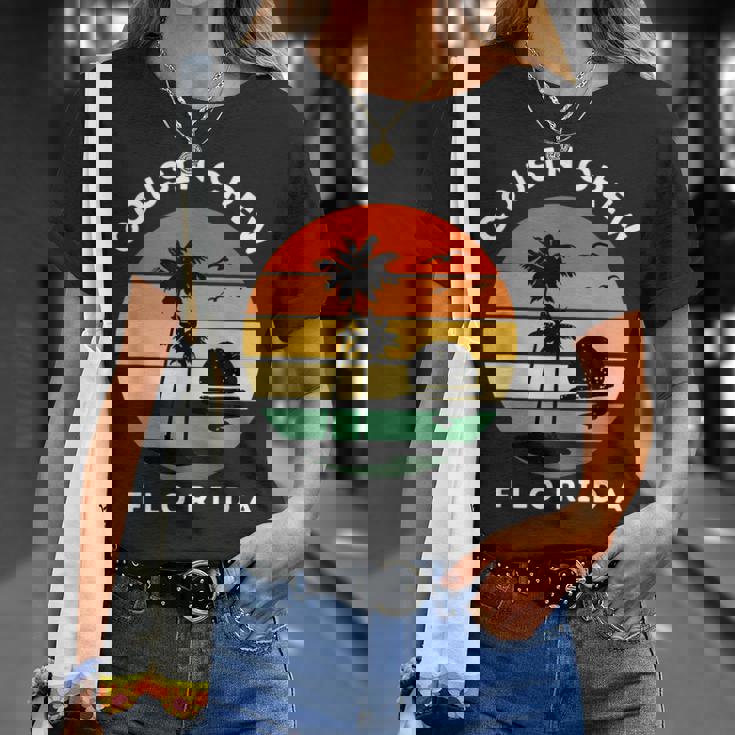 Florida Cousin Crew 2023 Vacation Family Beach Sunset Retro T-Shirt ...