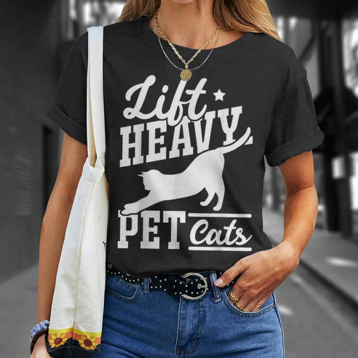 Lift Heavy Pet Cats Cat Workout Gym Cat T-Shirt - Monsterry
