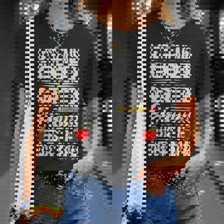 Little Miss Kindergarten Princess Best In Eager Beaver T-Shirt - Monsterry