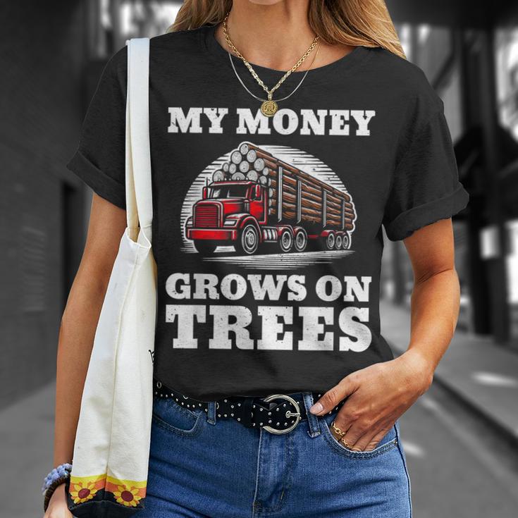 Log Truck Driver Timber Lorry Logging Truck T-Shirt - Monsterry