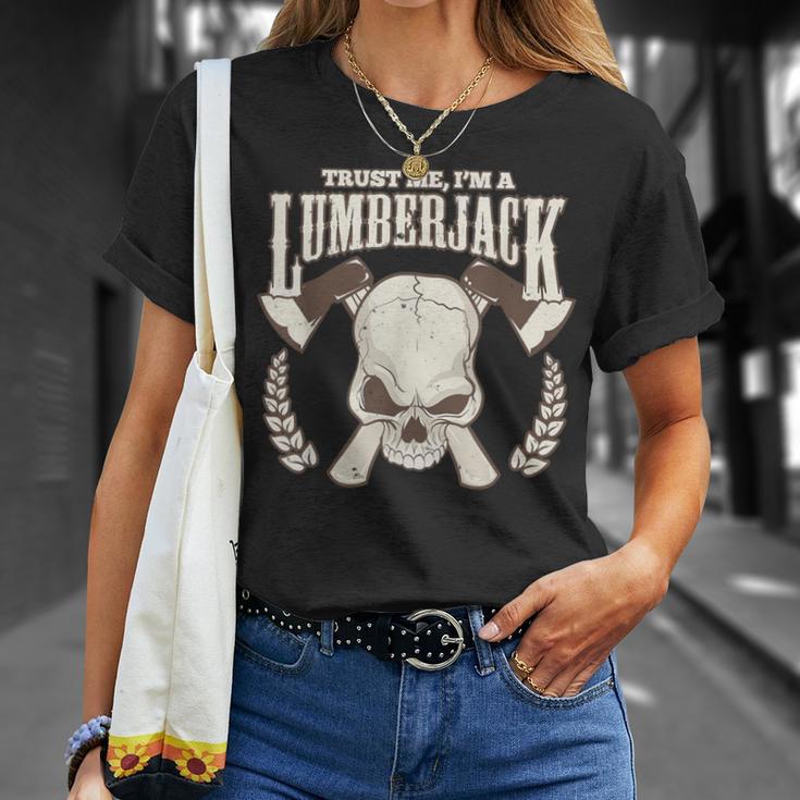 Lumberjack Axe Woodsman Saw Arborist Tree T-Shirt - Monsterry