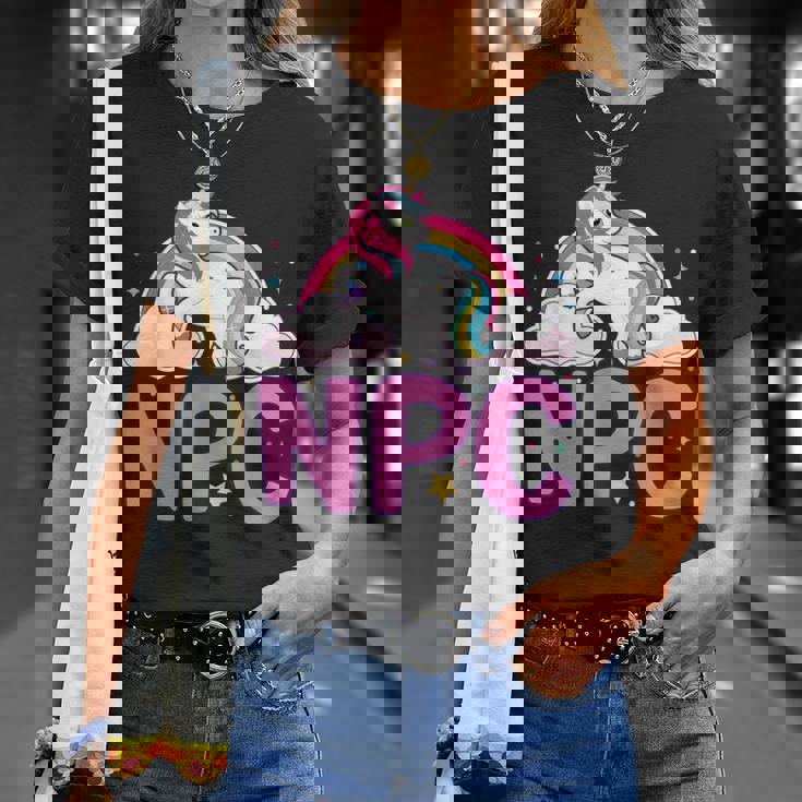 Non Playable Character Non Player Character Unicorn T-Shirt - Monsterry