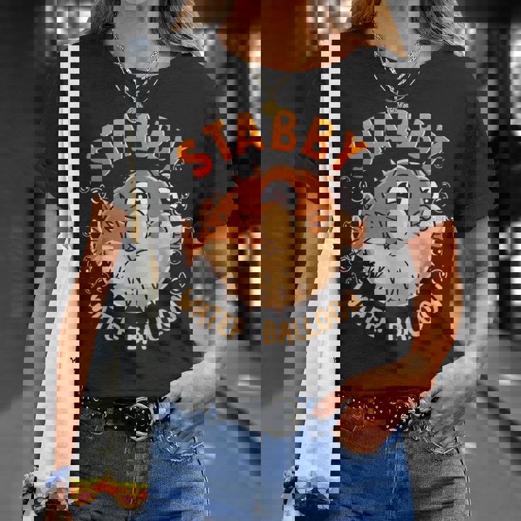 Pufferfish Stabby Water Balloon Fish Cute T-Shirt - Monsterry