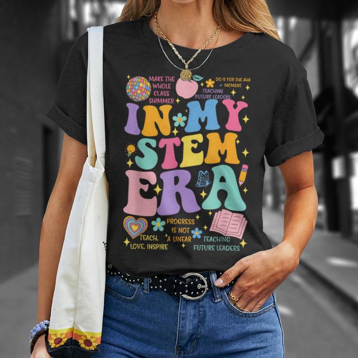 In My Stem Era Science Teacher Back To School Groovy T-Shirt | Mazezy