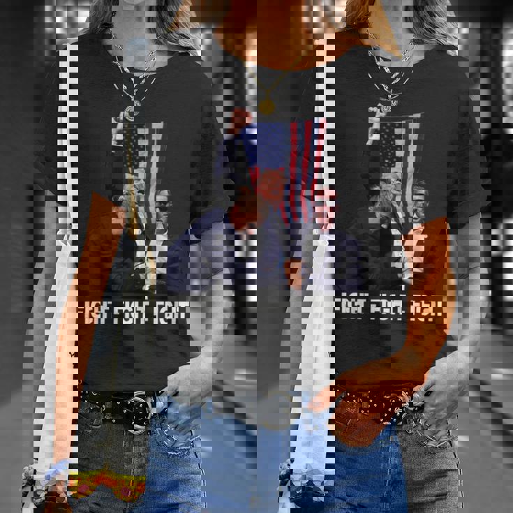 Trump Fight -Fight- Fight 2024 T-Shirt - Thegiftio