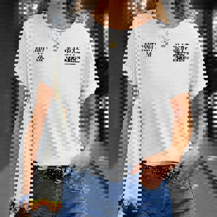 Inmate Of The Month Prisoner Costume Inmate County Jail T-shirt - Monsterry