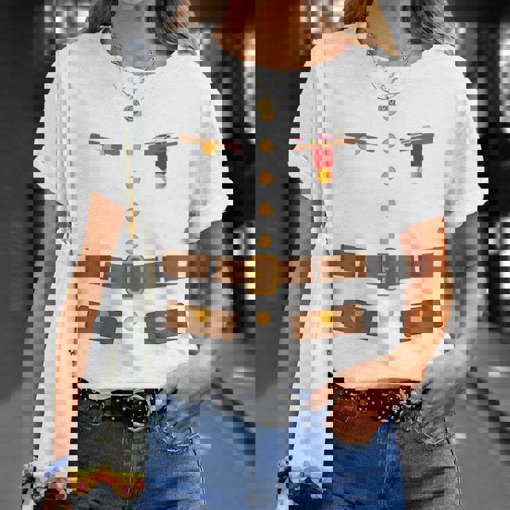 Party Theme Colonel Outfit Col Vest Color Mustard Costume T-Shirt | Mazezy