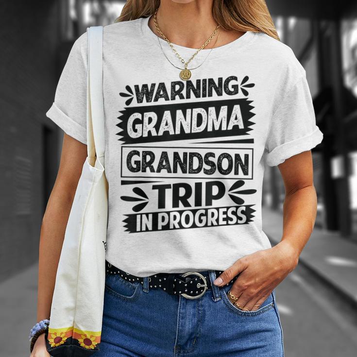 Warning Grandma Grandson Trip In Progress Trip With Granny T-Shirt ...