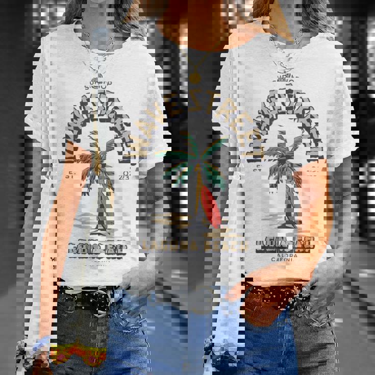 Wave Street Surf Shop Surfboard Logo T-Shirt | Mazezy