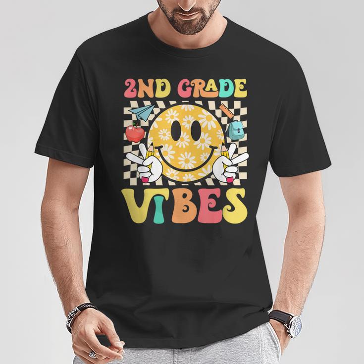 2Nd Grade Vibes Smile Face Back To School Girls Second Grade T-Shirt ...