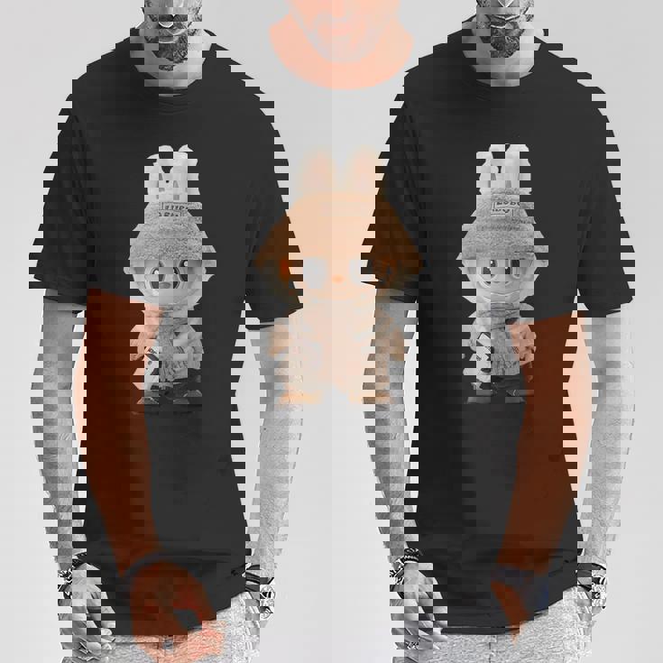 Cute Labubu Classic Pose Fun Labubu Lover T-Shirt - Monsterry