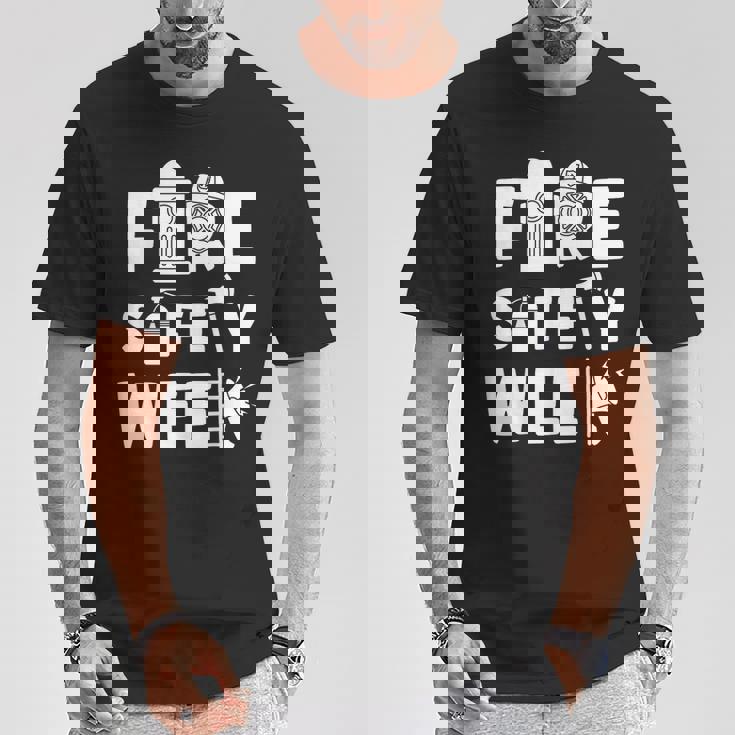 Fire Safety Week Prevention Month Firefighter Stop Drop Roll T-Shirt ...