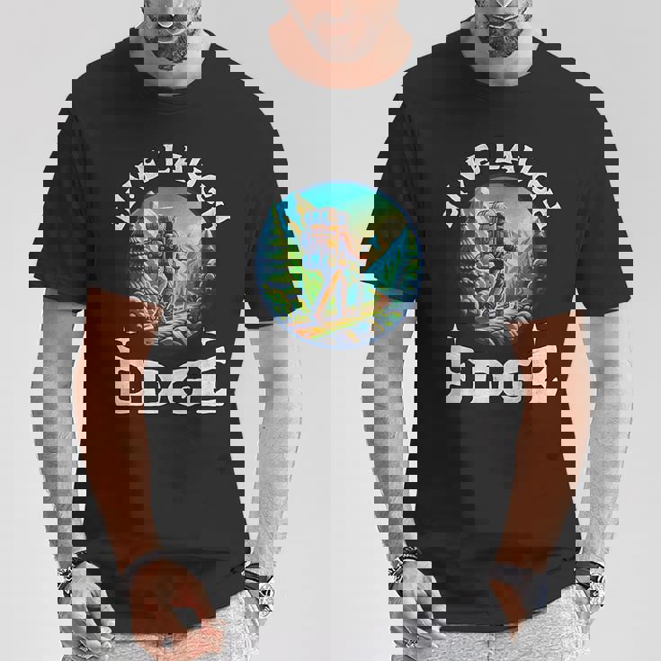 Live Laugh Edge Ironic Brainrot Meme Edging Quote T-Shirt - Monsterry