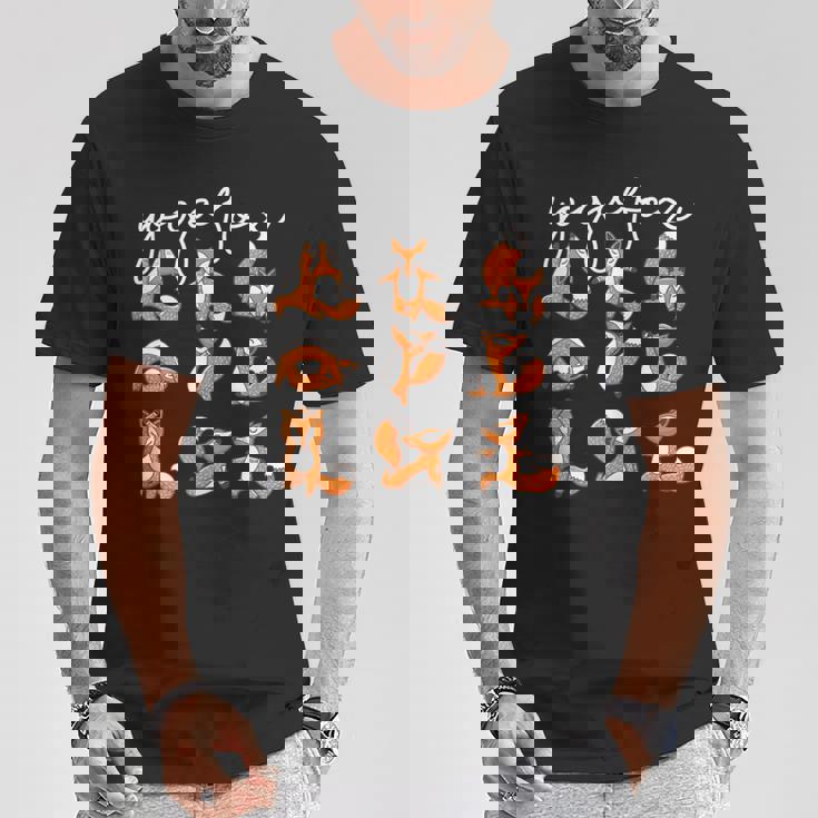 Yoga Fox Poses Yogi Pose Mindful Asanas Meme T-Shirt - Monsterry