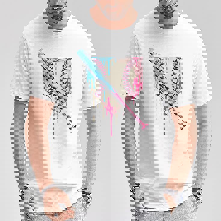 Cool Sport Baseball Home Plate Drip With Sprinkles Drip T-Shirt | Mazezy