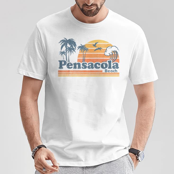 Pensacola Beach Florida Vintage Spring Break Vacation Retro T-Shirt ...
