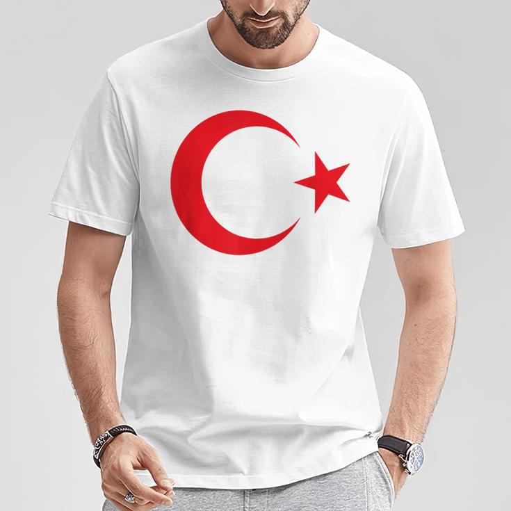 Turkish Flag Turk Bayragi Ataturk Islam Turkish Flag Turkish T-Shirt ...