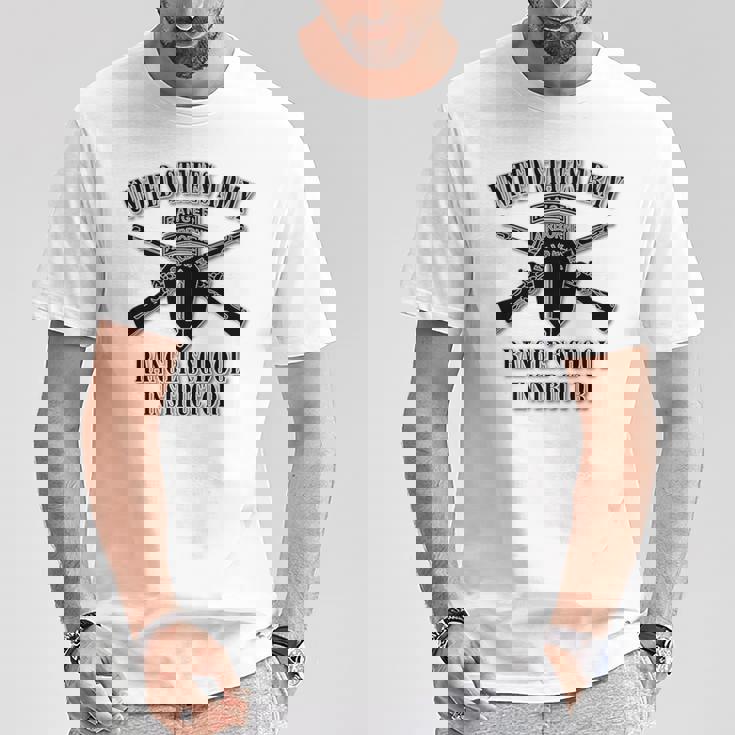 US Army Ranger School Instructor Front T-Shirt - Monsterry