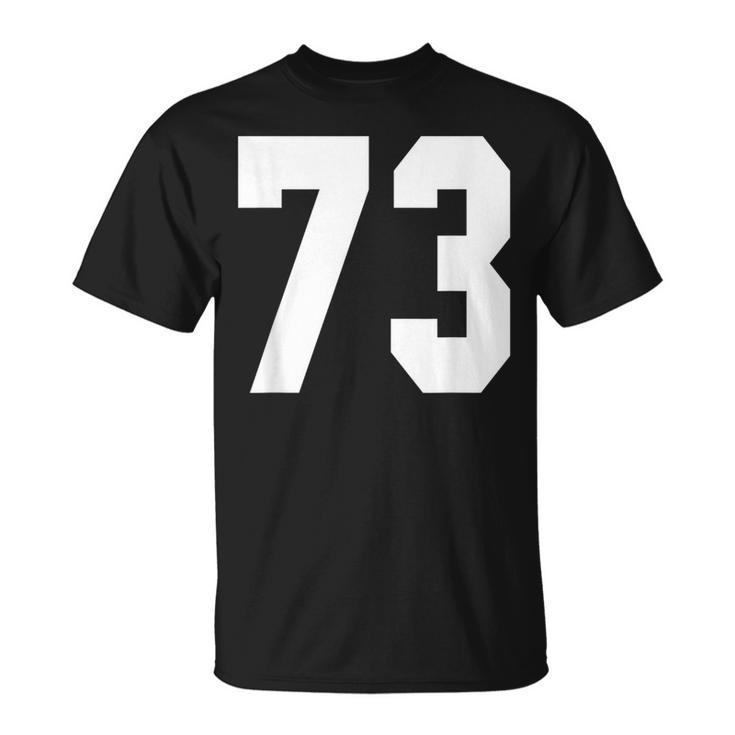 73 Team Sports Jersey Front & Back Number Player Fan T-Shirt - Monsterry