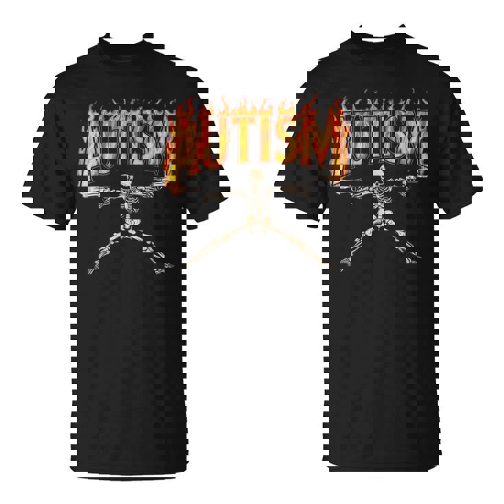 Autism Awareness Autism Skeleton Meme T-Shirt | Mazezy