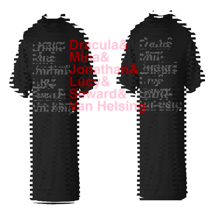 Bram Stoker's Dracula Character List T-Shirt - Monsterry