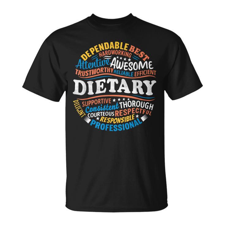 Dietary Food Service Appreciation Dietary Week T-Shirt | Mazezy