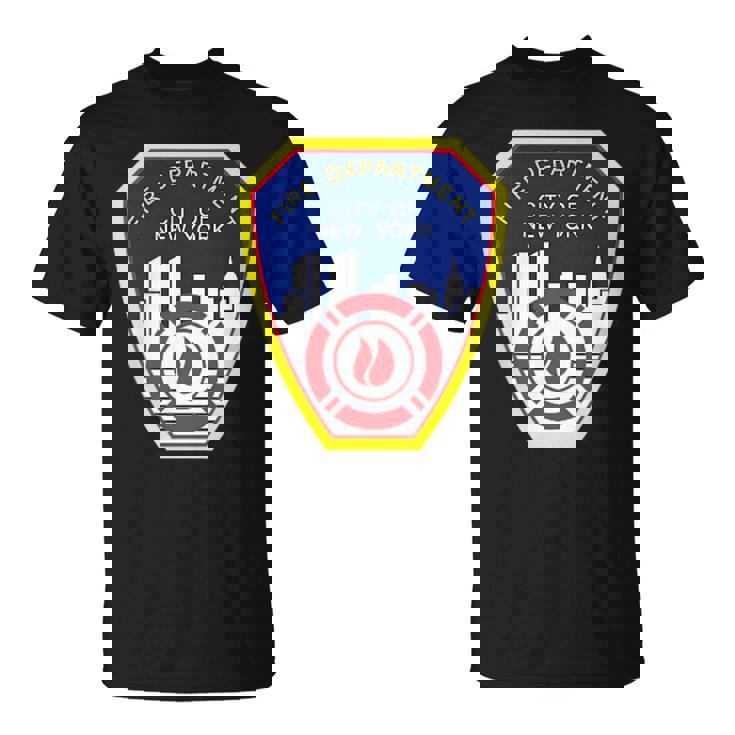 Fire Department Rescue New York Firefighter Uniform Team T-Shirt | Mazezy