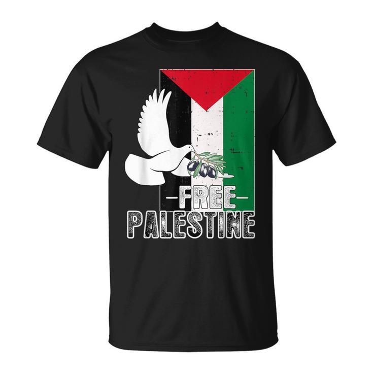 Free Palestine Flag Save Gaza Peace End The Occupation T-Shirt - Monsterry