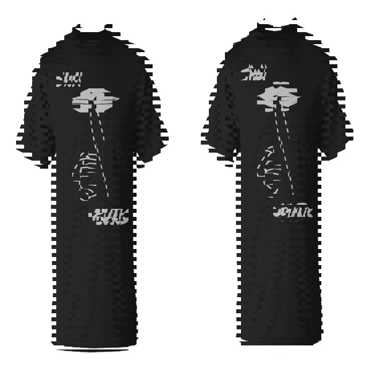 Mewing Meme Shhh Im Mewing Quiet Mewing Lips Men's T-shirt Back Print ...