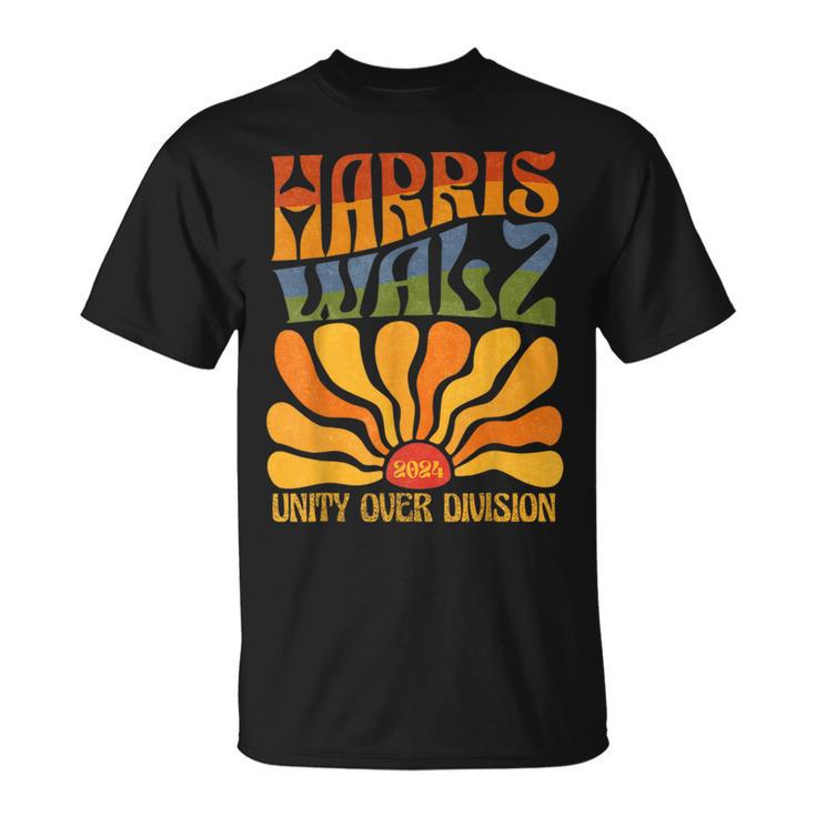 Harris Waltz 2024 Unity Over Division Kamala Harris Tim Walz T-Shirt ...