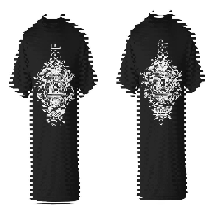 Ihs Cross Christogram Jesus Symbol Traditional Catholic Mass T-Shirt ...