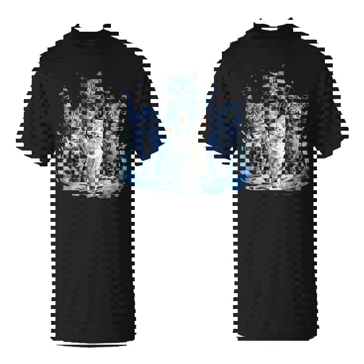 Kamala Harris Blue Cats Wave For Cat Owners T-Shirt | Mazezy