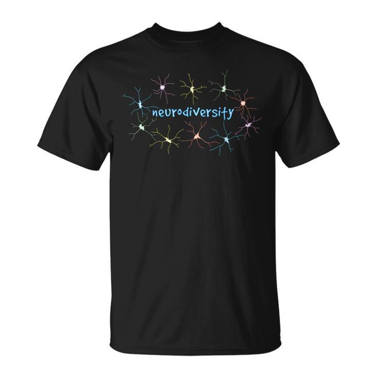 Neurodiversity Synapse Brain Nervous System Axon T-Shirt - Monsterry