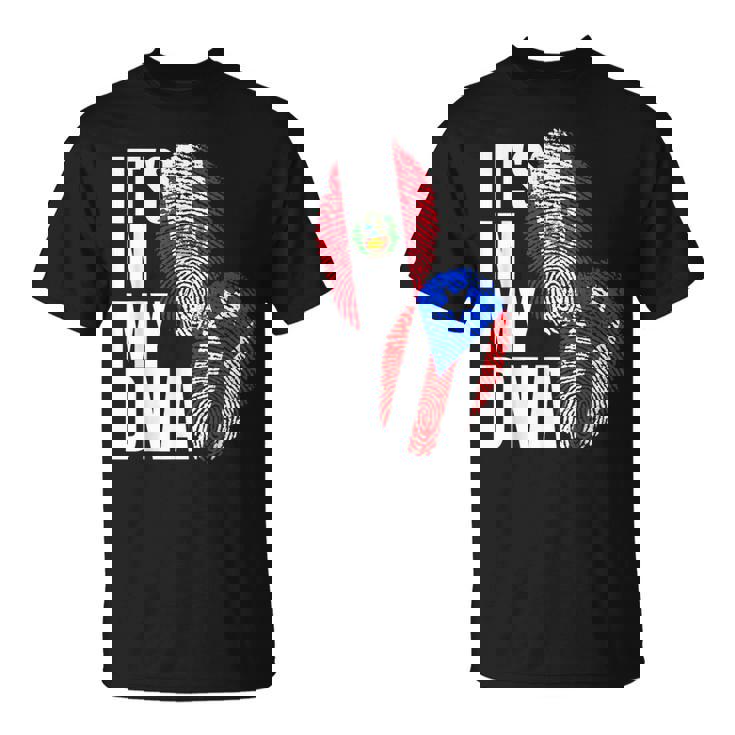 Peruvian And Puerto Rican Dna Flag Heritage T-Shirt - Monsterry AU