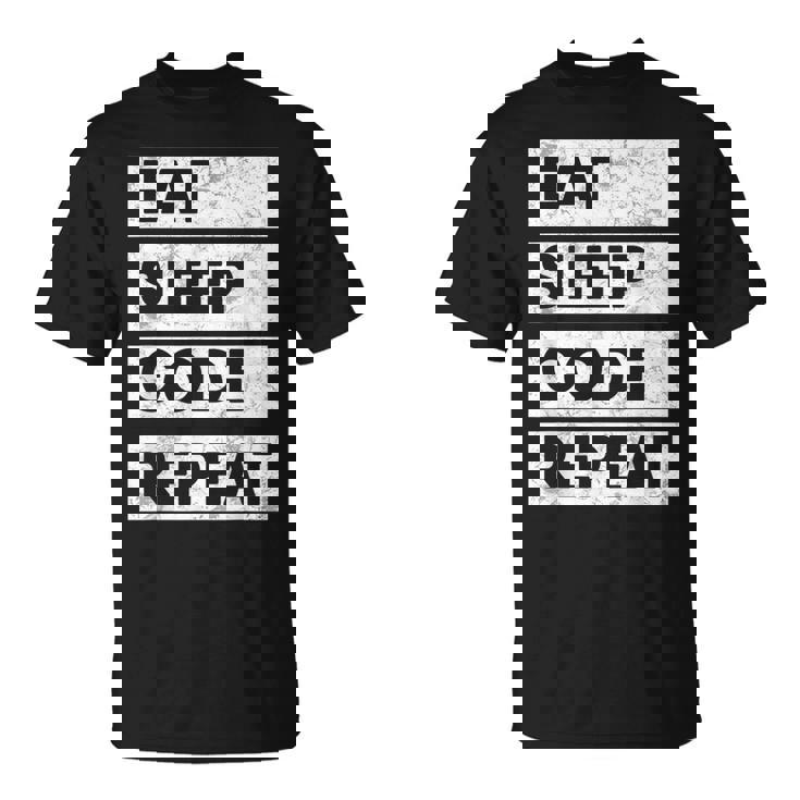 Programador Comer Dormir Código Repetir Codificación Camiseta sin ...