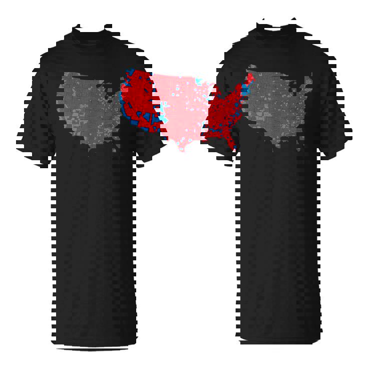 Red Wave Map Of Usa In The 2024 Presidential Election Maga T-Shirt ...