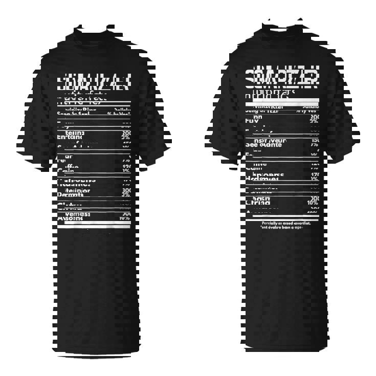 Sigma Rizzler Nutrition Facts Meme Rizz Internet Memes Gen Z T-Shirt ...