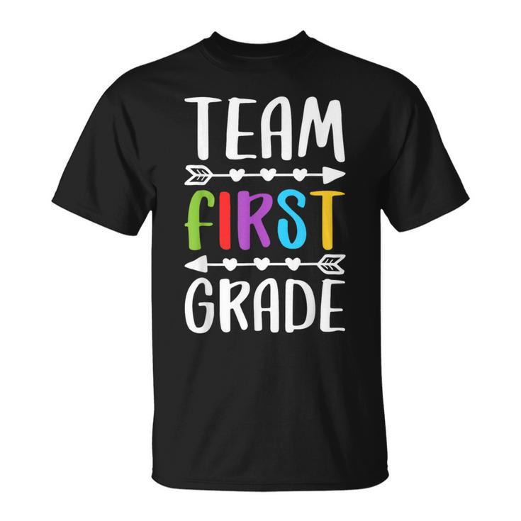 Team First Grade 1St Grade Teacher Student T-Shirt - Monsterry