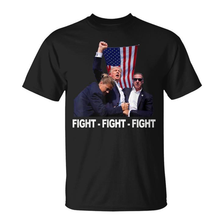 Trump Fight -Fight- Fight 2024 T-Shirt - Thegiftio