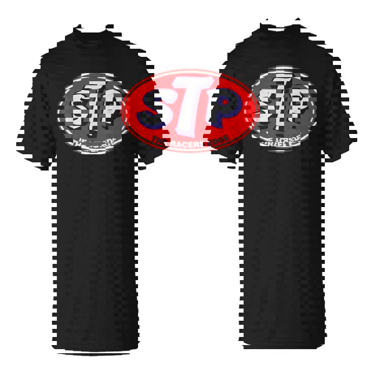 Vintage Retro Stp Motor Oil Metal Sign Racing Bikes Cars T-Shirt | Mazezy