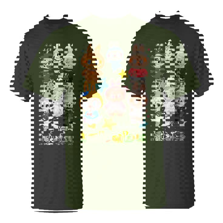 Labubu Cute Labubu The Monsters Pink Christmas T-Shirt | Mazezy