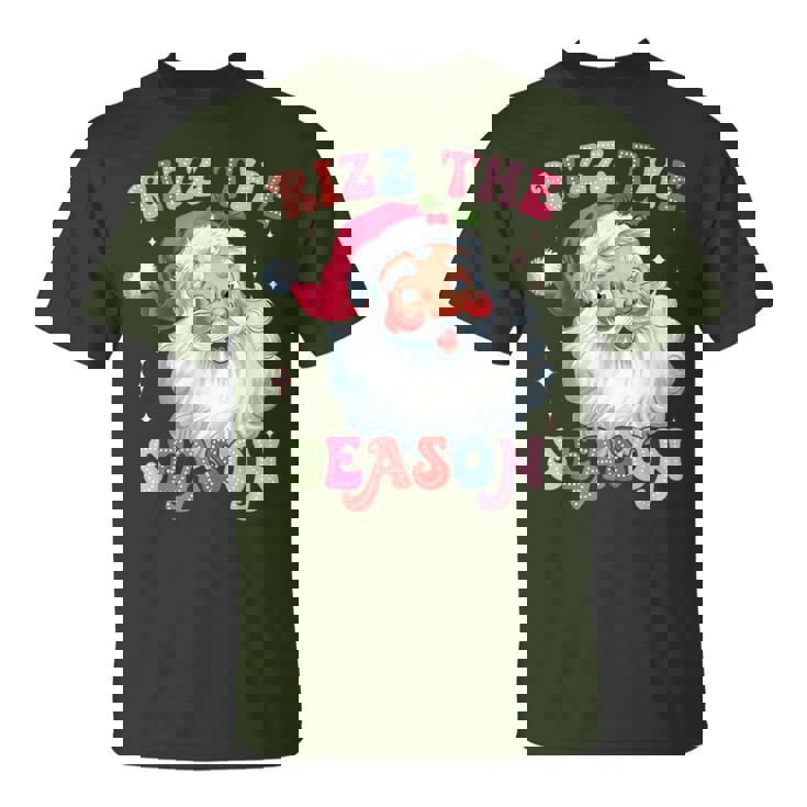 Rizz The Season Christmas Rizzmas Santa Claus Rizzler T-Shirt | Mazezy