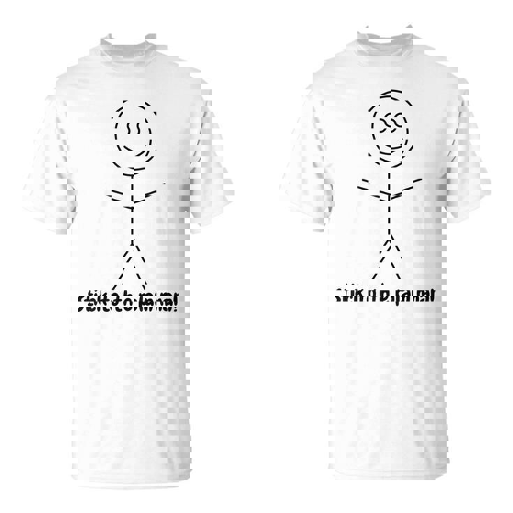 Bachelor Party Hiking Wear Stick To The Plan Man Stickman T-Shirt ...