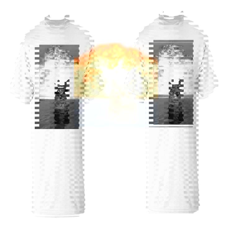 Goofy Cat Explosion T-Shirt - Monsterry