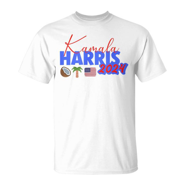 Kamala Harris 2024 Coconut Tree Political Humor T-Shirt - Monsterry