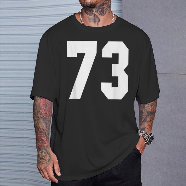 73 Team Sports Jersey Front & Back Number Player Fan T-Shirt - Monsterry