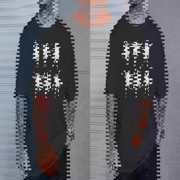 Ballet Ghost Dancer Spooky Dance Teacher Halloween Costume T-Shirt ...