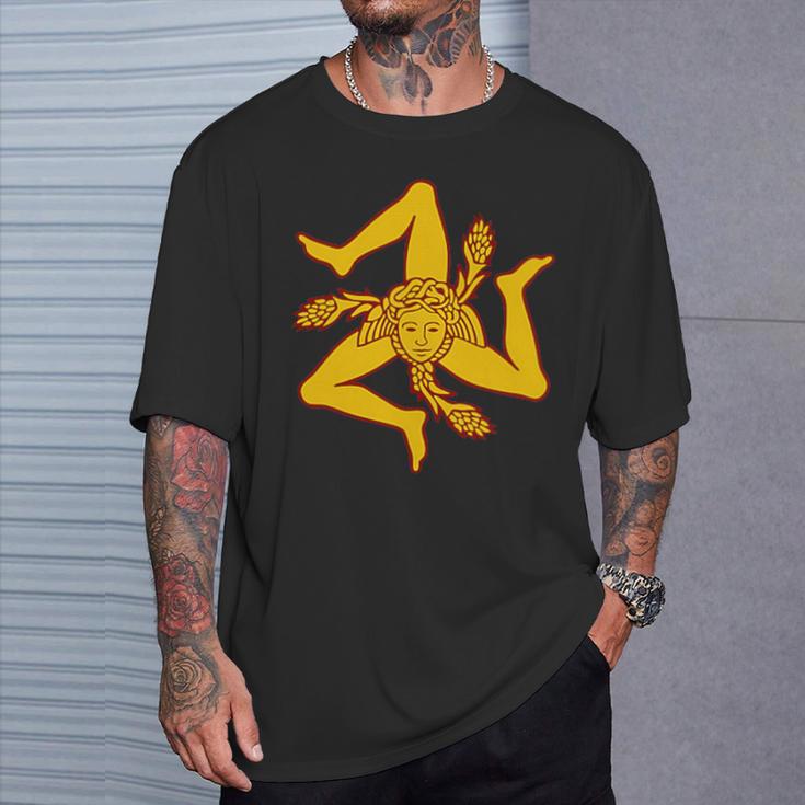 Drapeau Sicile Trinacria Sicile T-Shirt | Cadeauxyz