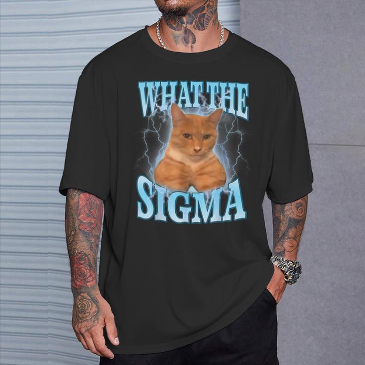Erm What The Sigma Meme Cat Ironic Brainrot Y2k T-Shirt - Monsterry DE